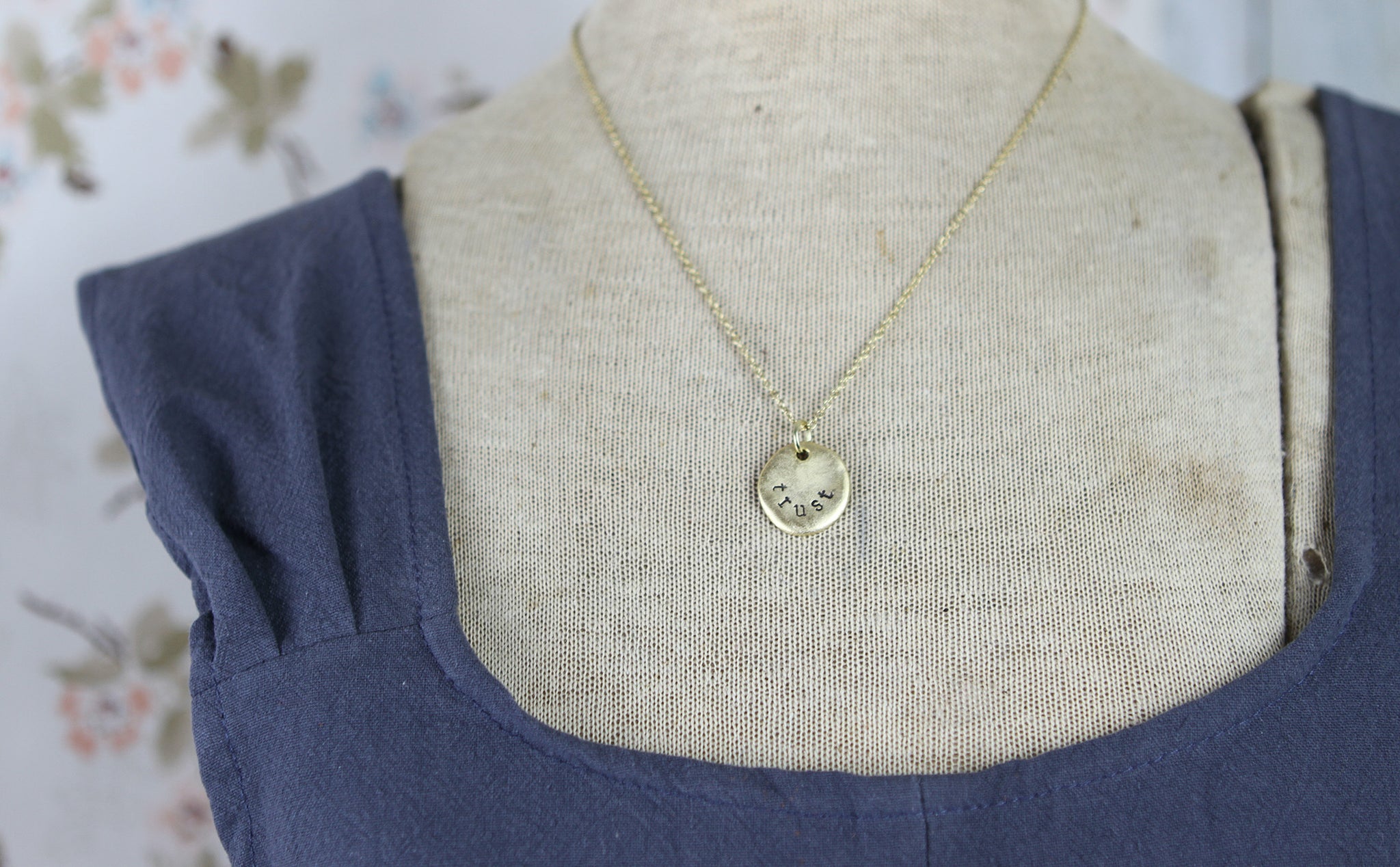 Trust hand stamped scripture necklace | Jennifer Dahl Designs | Hand ...